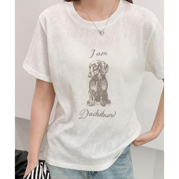 『タイムセール実施中』ZOZO問い合わせ番号:94789394ショップ:RIVER FIELD &amp; Co.，リバーフィールド　アンド　コーブランド:LOWO，ロワ商品名:綿麻混モノトーンアニマルプリントシアーTシャツ カットソーカテ...