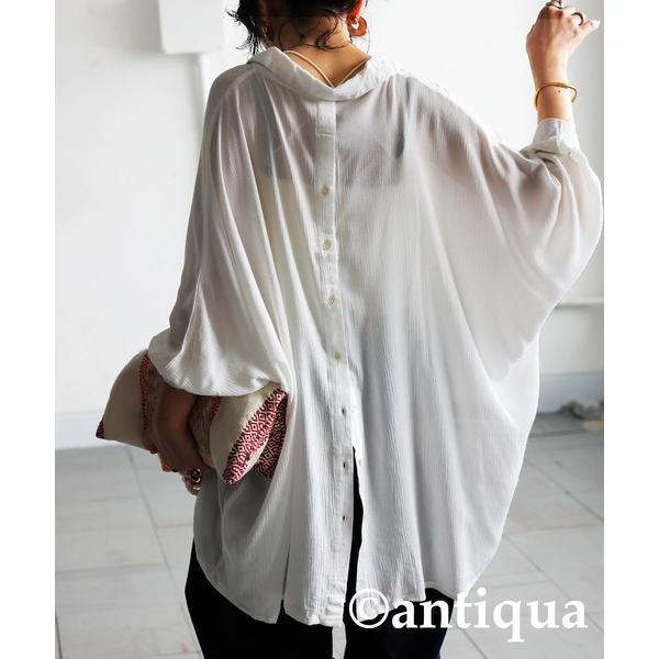 ZOZO問い合わせ番号:94789398ショップ:antiqua，アンティカブランド:antiqua，アンティカ商品名:楊柳風スキッパーシャツカテゴリ:トップス>シャツ/ブラウスブランド品番:IYA-00081素材:レーヨン100%原...