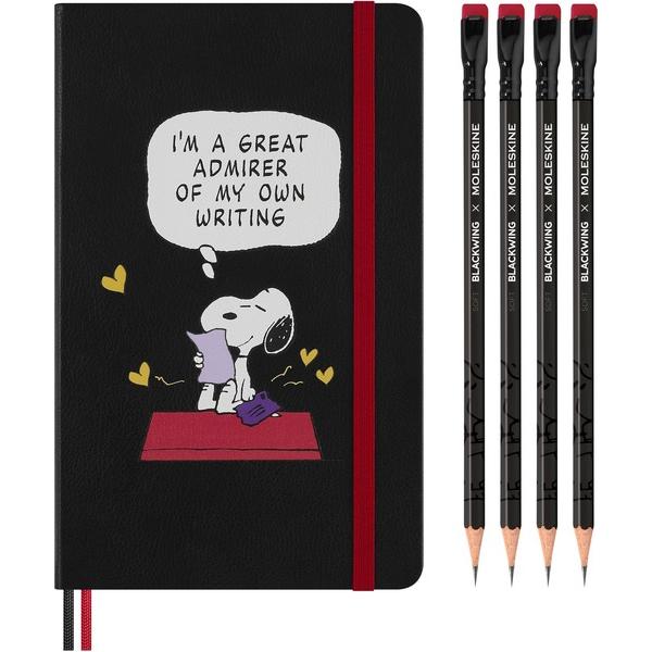 ZOZO問い合わせ番号:94789402ショップ:MOLESKINE，モレスキンブランド:MOLESKINE，モレスキン商品名:ピーナッツ X モレスキン X ブラックウイング ギフトボックス 2冊セット ブラックウイング鉛筆4本カテゴリ:...