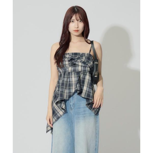 ZOZO問い合わせ番号:94790371ショップ:WANT SLIP，ウォント スリップブランド:ALLuRing ChaRm，アリュリングチャーム，WANT SLIP，ウォント スリップ商品名:Check Ribbon Camisole ...