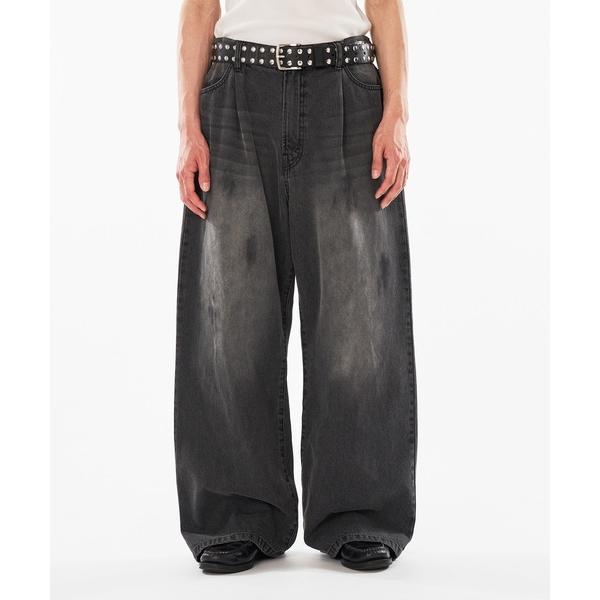 ZOZO問い合わせ番号:94790516ショップ:kutir，クティールブランド:kutir，クティール商品名:ASSORTED TUCK BAGGY DENIM PANTS／アソートタックバギーデニムパンツカテゴリ:パンツ>デニムパ...