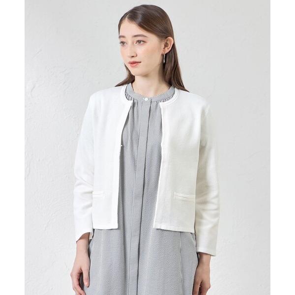 『タイムセール実施中』ZOZO問い合わせ番号:94853829ショップ:AMACA，アマカブランド:AMACA，アマカ商品名:ペーパーコットンニットジャケットカテゴリ:ジャケット/アウター>ノーカラージャケットブランド品番:V5E30...