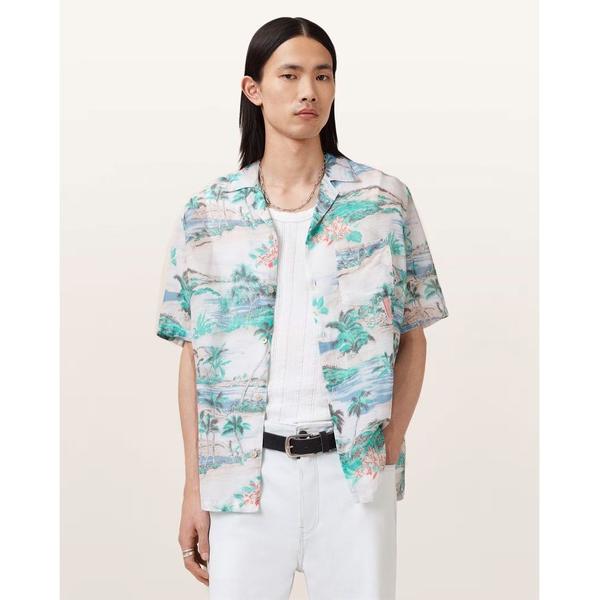 『セール実施中』ZOZO問い合わせ番号:94885605ショップ:ALLSAINTS，オールセインツブランド:ALLSAINTS，オールセインツ商品名:BIARRITZ SHORT SLEEVE PRINTED SHIRT | BIARRI...