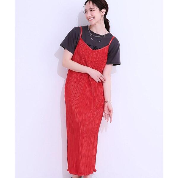 『タイムセール実施中』ZOZO問い合わせ番号:94886167ショップ:SHOO・LA・RUE，シューラルーブランド:Cutie Blonde，キューティーブロンド商品名:【S-LL】大人の楽ちんスタイルに プリーツキャミワンピースカテゴリ...