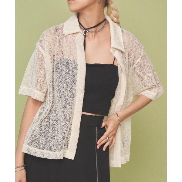 『セール実施中』ZOZO問い合わせ番号:94892121ショップ:YARD PLUS/AUNT MARIE'S，ヤードプリュス/アントマリーズブランド:Solace，ソレイス商品名:透かしレースハーフスリーブシャツカテゴリ:トップス>...