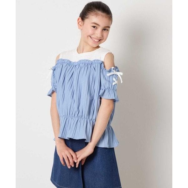 『タイムセール実施中』ZOZO問い合わせ番号:94916751ショップ:a.v.v，アー・ヴェ・ヴェブランド:a.v.v，アーヴェヴェ商品名:[100-160]【セットアップも出来る】袖レースアップオフショルブラウスカテゴリ:トップス&gt...