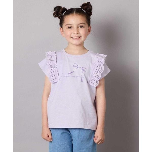 『タイムセール実施中』ZOZO問い合わせ番号:94916755ショップ:a.v.v，アー・ヴェ・ヴェブランド:a.v.v，アーヴェヴェ商品名:【接触冷感/安心の綿100%】[100-150]ボリュームフリル＆モチーフTカテゴリ:トップス&g...