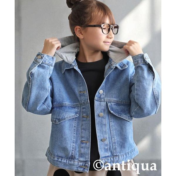 ZOZO問い合わせ番号:94918281ショップ:antiqua，アンティカブランド:antiqua，アンティカ商品名:2WAYフード付きデニムジャケットカテゴリ:ジャケット/アウター>デニムジャケットブランド品番:AJ-01859素...