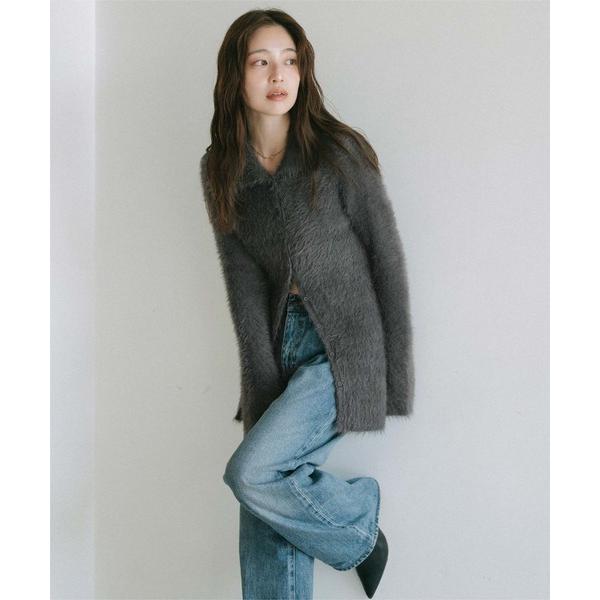 『タイムセール実施中』ZOZO問い合わせ番号:94918339ショップ:ur's，ユアーズブランド:ur's，ユアーズ商品名:襟付きシャギーニットカーディガンカテゴリ:トップス>カーディガン/ボレロブランド品番:BGXU1907素材:...