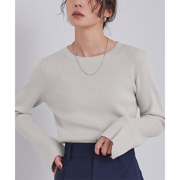 『タイムセール実施中』ZOZO問い合わせ番号:94918346ショップ:ur's，ユアーズブランド:ur's，ユアーズ商品名:フレアスリーブリブニットカテゴリ:トップス>ニット/セーターブランド品番:BGXU1933素材:レーヨン 4...