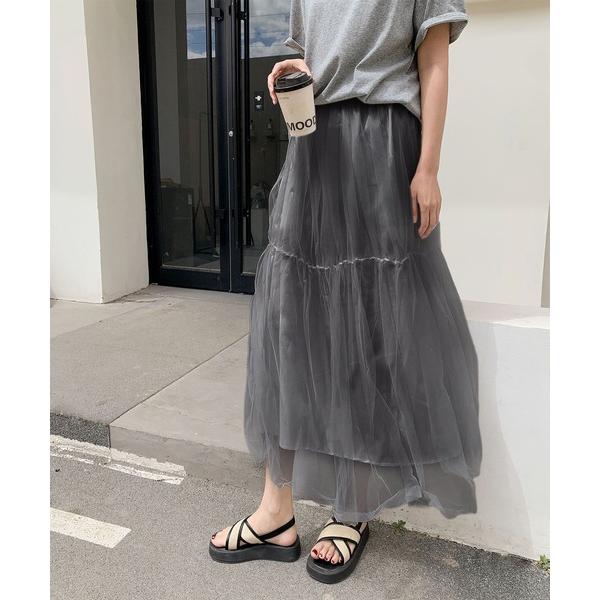『セール実施中』ZOZO問い合わせ番号:94919312ショップ:aimoha，アイモハブランド:aimoha，アイモハ商品名:チュールシアーティアードスカートカテゴリ:スカート>スカートブランド品番:yja9857a素材:表地:ポリ...