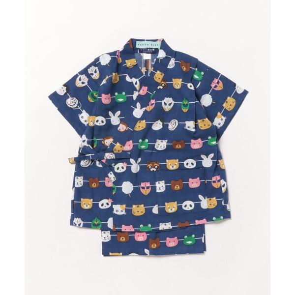 ZOZO問い合わせ番号:94952336ショップ:HAKKA，ハッカブランド:Ribbon hakka kid's，リボンハッカキッズ商品名:濱文様甚平カテゴリ:水着/着物・浴衣>浴衣ブランド品番:33379252素材:本体: 綿10...