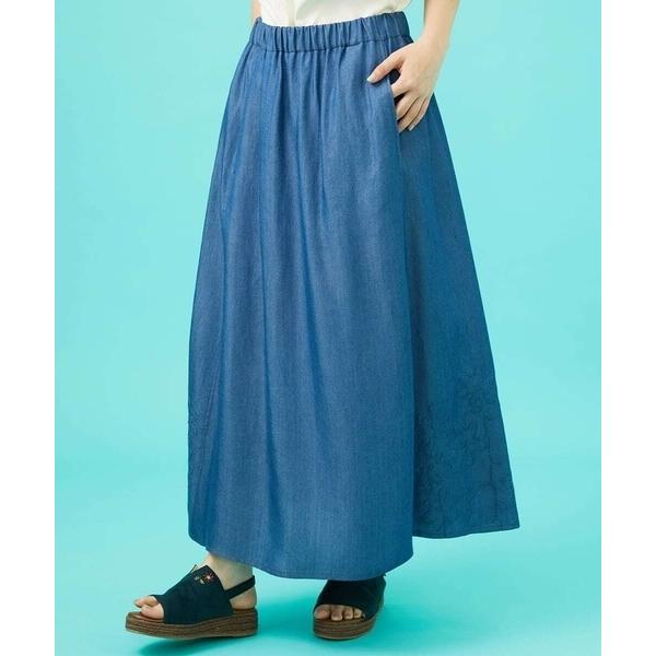 『セール実施中』ZOZO問い合わせ番号:94952586ショップ:Jocomomola，ホコモモラブランド:Jocomomola，ホコモモラ商品名:Flor pintada テンセルデニムスカートカテゴリ:スカート>スカートブランド品...