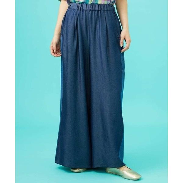 『セール実施中』ZOZO問い合わせ番号:94952588ショップ:Jocomomola，ホコモモラブランド:Jocomomola，ホコモモラ商品名:Flor pintada テンセルデニムワイドパンツカテゴリ:パンツ>その他パンツブラ...