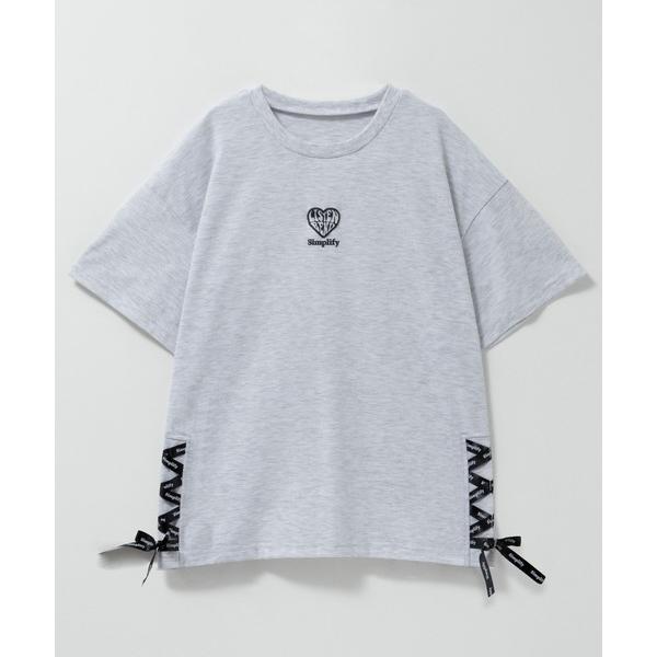 ZOZO問い合わせ番号:94954276ショップ:Mac-House，マックハウスブランド:Mac-House，マックハウス商品名:Simplify サイドレースアップBIGTシャツカテゴリ:トップス>Tシャツ/カットソーブランド品番...