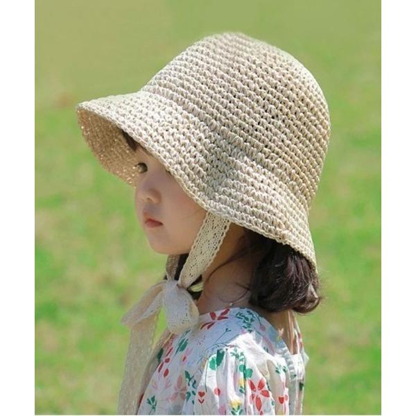 『タイムセール実施中』ZOZO問い合わせ番号:94988327ショップ:RiNc，リンクブランド:Bambin，ボンバン商品名:【 Bambin / ボンバン 】 レース リボン付き ペーパーハット / 麦わら帽子カテゴリ:帽子>ハッ...