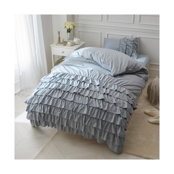 ZOZO問い合わせ番号:94989521ショップ:nissen，ニッセンブランド:COCOPLATZ interior，ココプラッツインテリア商品名:メニーフリル布団カバーセット(セミダブル)【フルーエ/大人可愛い】カテゴリ:インテリア&g...