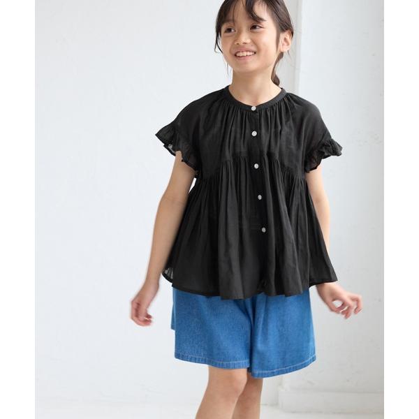 ZOZO問い合わせ番号:94991263ショップ:ROPE' PICNIC，ロぺピクニックブランド:ROPE' PICNIC，ロペピクニック商品名:【KIDS/キッズ】コットンボイルギャザーブラウス/リンクコーデカテゴリ:トップス>シ...