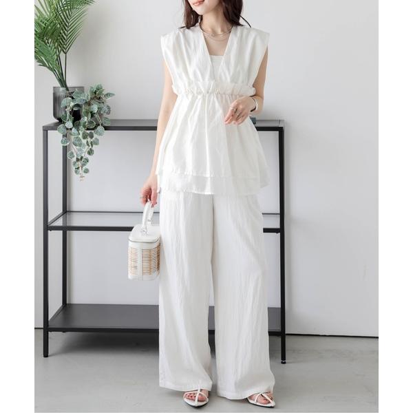 『タイムセール実施中』ZOZO問い合わせ番号:95024346ショップ:SUGAR BISKET，シュガービスケットブランド:AMELY，エミリー，SUGAR BISKET，シュガービスケット商品名:ペプラムギャザートップス+パンツ セット...