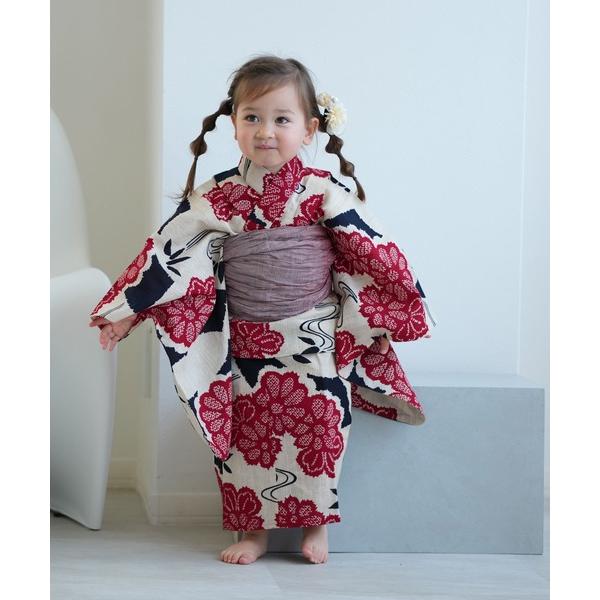 ZOZO問い合わせ番号:95024364ショップ:utatane，ウタタネブランド:utatane，ウタタネ商品名:キッズ浴衣3点セット 女の子 utatane×注染工房 kids 日本製注染カテゴリ:水着/着物・浴衣>浴衣ブランド品...