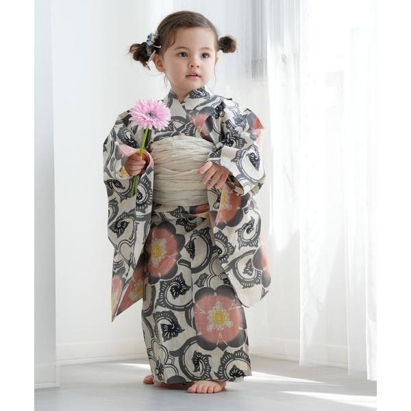 ZOZO問い合わせ番号:95024429ショップ:utatane，ウタタネブランド:utatane，ウタタネ商品名:キッズ浴衣3点セット 女の子 utatane×注染工房 kids 日本製注染 綿麻カテゴリ:水着/着物・浴衣>浴衣ブラ...
