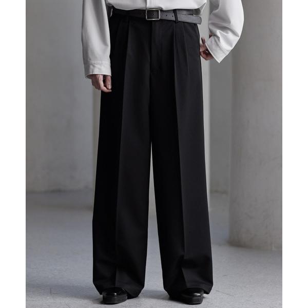 ZOZO問い合わせ番号:95024464ショップ:EMMA CLOTHES，エマ クローズブランド:CLEL，クレイル商品名:【CLEL】Prime TR Semi-wide Tuck Slacks / プライムTR セミワイドタックスラッ...