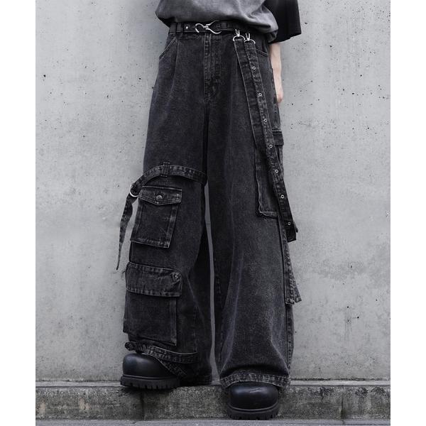 『タイムセール実施中』ZOZO問い合わせ番号:95024472ショップ:EMMA CLOTHES，エマ クローズブランド:cussil，クシル商品名:【cussil/クシル】【12oz】 ルーズシルエットアシンメトリーサスペンダーカーゴデニ...