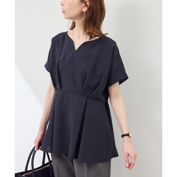 『タイムセール実施中』ZOZO問い合わせ番号:95024509ショップ:ROPE' PICNIC，ロぺピクニックブランド:ROPE' PICNIC，ロペピクニック商品名:【接触冷感】ハートネックペプラムブラウスカテゴリ:トップス>シャ...