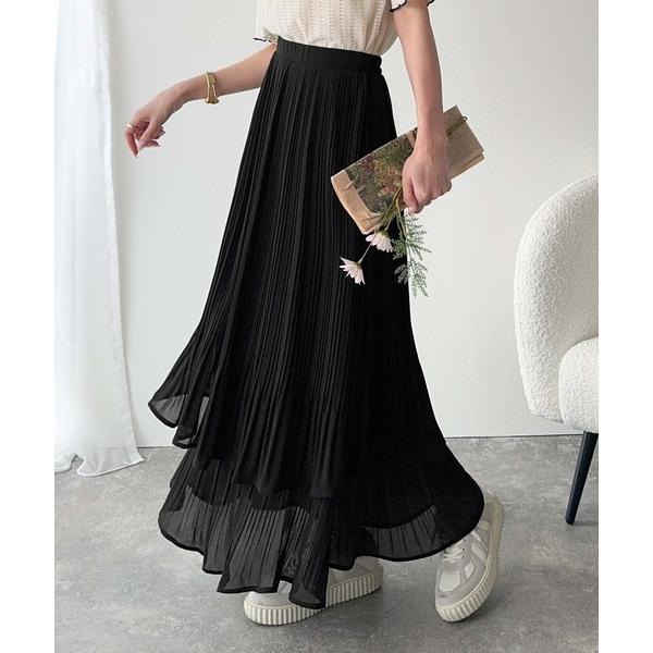 『タイムセール実施中』ZOZO問い合わせ番号:95024764ショップ:Classical Elf，クラシカルエルフブランド:classicalelf，クラシカルエルフ商品名:ゆらりシルエットなびく。プリーツシアーティアードスカートカテゴリ...