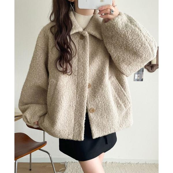 『タイムセール実施中』ZOZO問い合わせ番号:95024767ショップ:Classical Elf，クラシカルエルフブランド:classicalelf，クラシカルエルフ商品名:ボリューム感と抜け感の絶妙バランス。コクーン襟付きボアコートカテ...