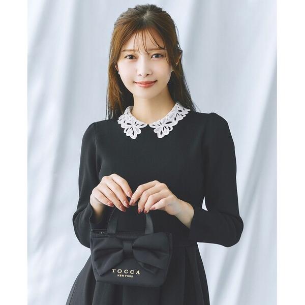 ZOZO問い合わせ番号:95056715ショップ:TOCCA，トッカブランド:TOCCA，トッカ商品名:WISH RIBBON POUCHBAG ポーチカテゴリ:財布/小物>ポーチブランド品番:PCTZGW0190素材:ブラック系/レ...