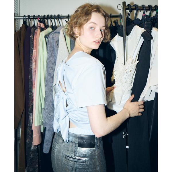 『セール実施中』ZOZO問い合わせ番号:95057154ショップ:LE CIEL BLEU，ルシェルブルーブランド:LE CIEL BLEU，ルシェルブルー商品名:ボウタイバックTシャツ / Bow Tie Back T-Shirtカテゴリ...