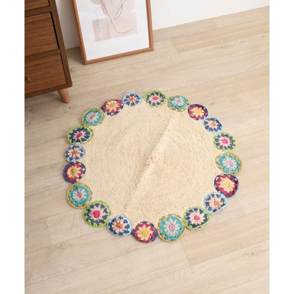 ZOZO問い合わせ番号:95117812ショップ:FUNALIVE，ファンアライブブランド:MOTO，モト，FUNALIVE，ファンアライブ商品名:サークルマット　クロシェットカテゴリ:インテリア>ラグ/マットブランド品番:MMT-1...