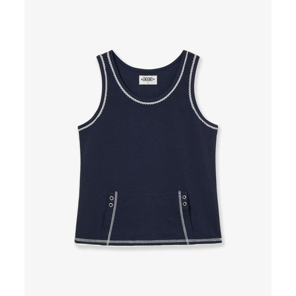 ZOZO問い合わせ番号:95120383ショップ:aeae，エーイーエーイーブランド:aeae，エーイーエーイー商品名:LACE POCKET SLEEVELESSカテゴリ:トップス>タンクトップブランド品番:AE45SWSL001素...