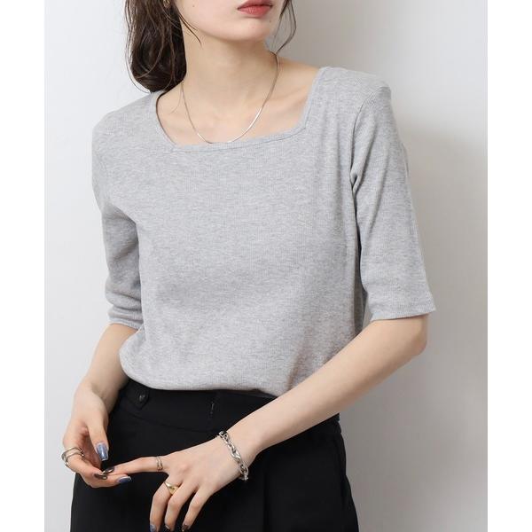 『タイムセール実施中』ZOZO問い合わせ番号:95151601ショップ:FUNALIVE，ファンアライブブランド:atONE，アットワン，FUNALIVE，ファンアライブ商品名:スクエアネック5分袖コットンリブTシャツカテゴリ:トップス&g...