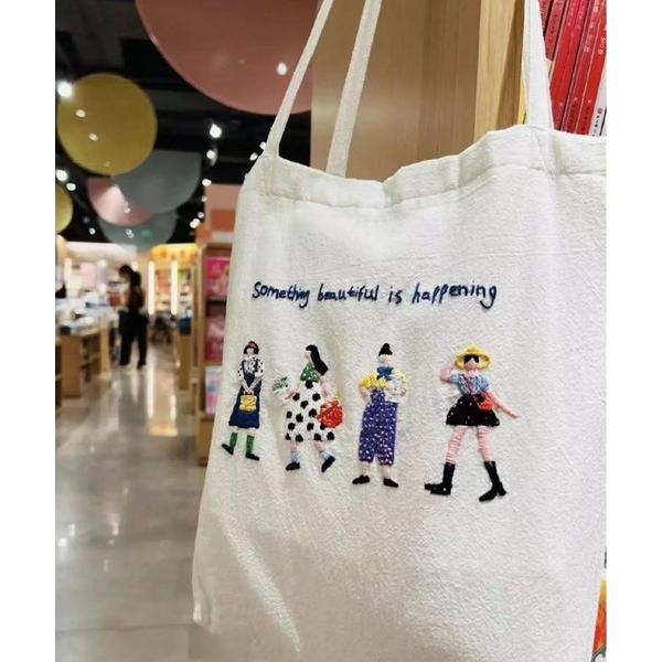 『タイムセール実施中』ZOZO問い合わせ番号:95153001ショップ:FUNALIVE，ファンアライブブランド:lit.Cy，リットシー，FUNALIVE，ファンアライブ商品名:Figures刺繍 ロゴ メッセージ トートバッグカテゴリ:...