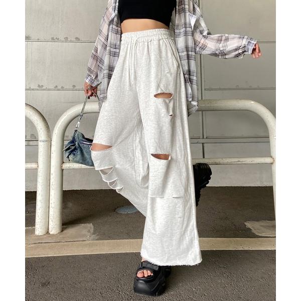 ZOZO問い合わせ番号:95184402ショップ:me Jane，ミージェーンブランド:non-hedge，ノンヘッジ，meJane，ミージェーン商品名:スウェットダメージワイドパンツカテゴリ:パンツ>スウェットパンツブランド品番:1...