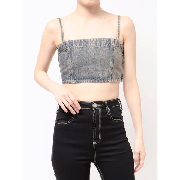 『セール実施中』ZOZO問い合わせ番号:95185305ショップ:GYDA，ジェイダブランド:GYDA，ジェイダ商品名:BACKレースUP Corsetデニムビスチェカテゴリ:トップス>キャミソールブランド品番:07254321920...