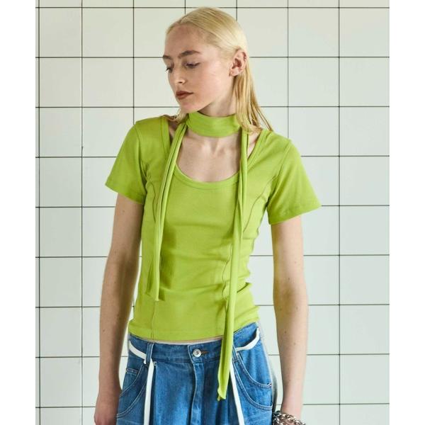 ZOZO問い合わせ番号:95186091ショップ:MAISON SPECIAL，メゾン スペシャルブランド:MAISON SPECIAL，メゾンスペシャル商品名:With Tie Sheer Cotton T-shirt/タイ付きシアーコッ...