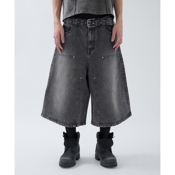 『セール実施中』ZOZO問い合わせ番号:95186247ショップ:FTW，エフティーダブリューブランド:ANDER HUNK，アンダーハンク商品名:Washed Double-knee Baggy Jorts / ウォッシュダブルニーバギー...