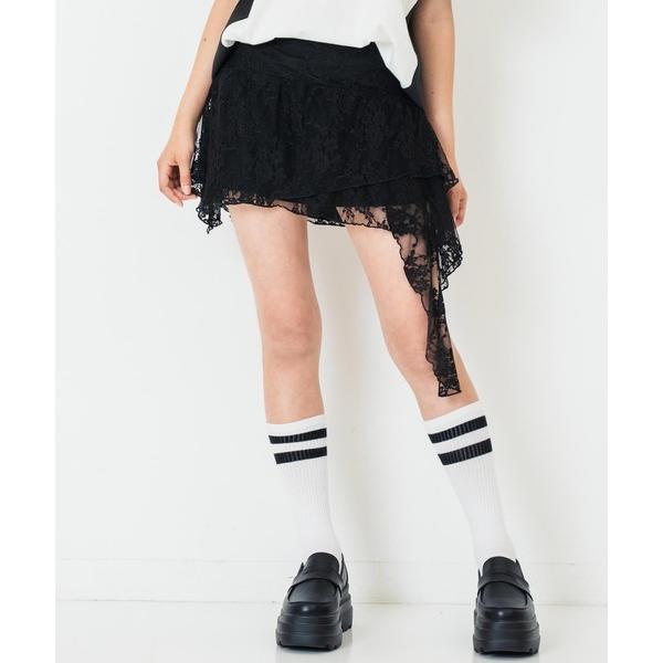 『タイムセール実施中』ZOZO問い合わせ番号:95218566ショップ:ANAP，アナップブランド:ANAP GiRL，アナップガール商品名:ランダムヘム レース スカートカテゴリ:スカート>スカートブランド品番:911-7662素材...