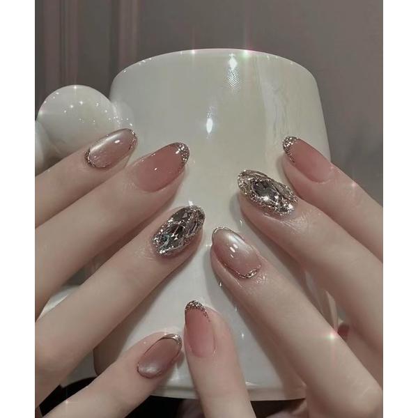 ※このアイテムは返品・交換対象外商品です。コスメ商品ZOZO問い合わせ番号:95219728ショップ:Lace Ladies，レースレディースブランド:Lace Ladies，レースレディース商品名:極細 フレンチ ビジュー オーバル ネイ...