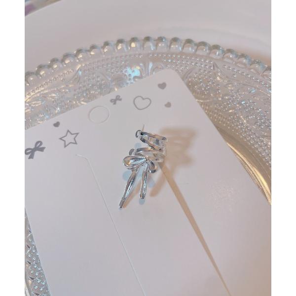 ZOZO問い合わせ番号:95219886ショップ:UP START，アップスタートブランド:MASHIRO，マシロ，UP START，アップスタート商品名:【MASHIRO】レースアップリボンシングルイヤーカフ オールシルバーカラー（MA/...