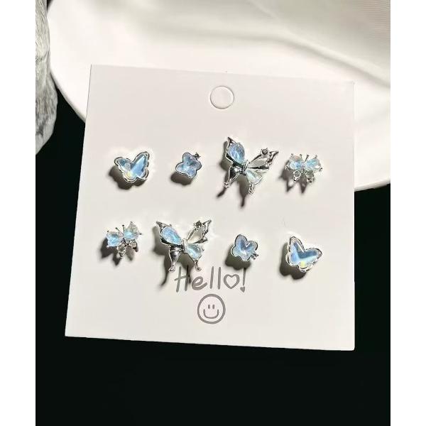 ※このアイテムは返品・交換対象外商品です。ZOZO問い合わせ番号:95219973ショップ:VIBGYOR，ヴィブジョーブランド:MASHIRO，マシロ，VIBGYOR，ヴィブジョー商品名:【MASHIRO】ブルーオーロラバタフライピアス ...