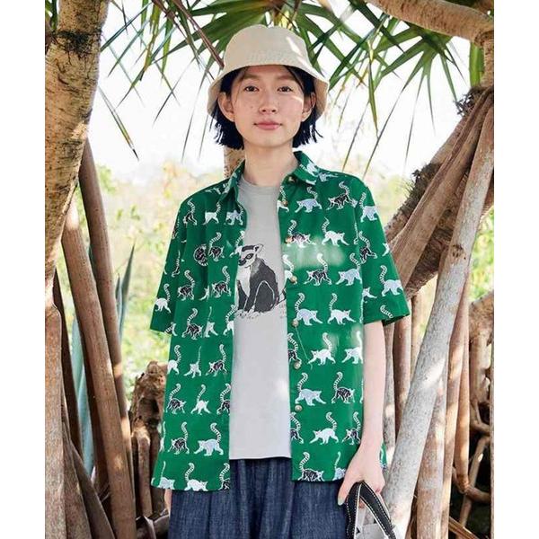 ZOZO問い合わせ番号:95220683ショップ:FELISSIMO，フェリシモブランド:Sunny clouds，サニークラウズ商品名:サニークラウズ　ワオキツネザルシャツ〈レディース〉カテゴリ:トップス>シャツ/ブラウスブランド品...