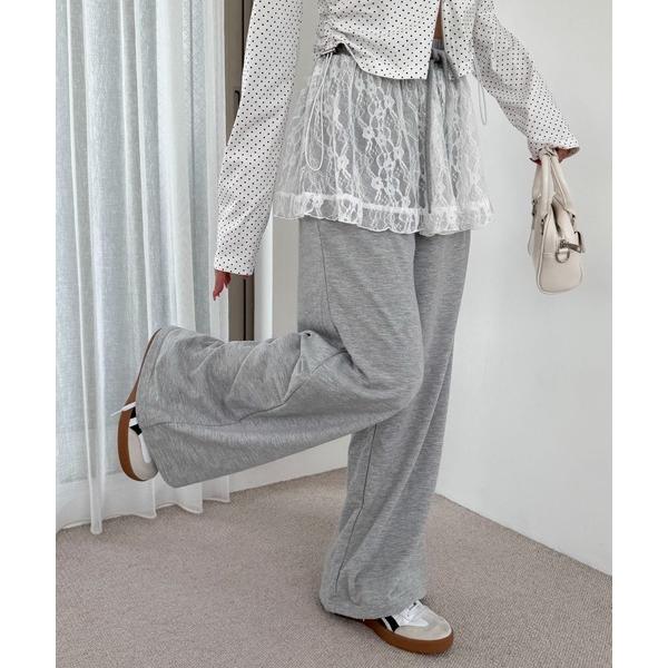 『セール実施中』ZOZO問い合わせ番号:95221761ショップ:WEGO，ウィゴーブランド:WEGO，ウィゴー商品名:WEGO/レースレイヤードスウェットパンツカテゴリ:パンツ>スウェットパンツブランド品番:WE25SM06-L00...
