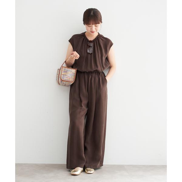 『セール実施中』ZOZO問い合わせ番号:95221980ショップ:IENA，イエナブランド:IENA，イエナ商品名:《追加3》キュプラギャザーネックオールインワンカテゴリ:オールインワン・サロペット>つなぎ/オールインワンブランド品番...