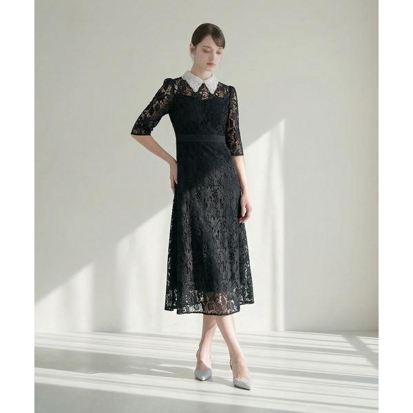 ZOZO問い合わせ番号:95222727ショップ:Leja，レジャブランド:Leja，レジャ商品名:【LEJA】花柄レースビジューカラーAラインドレスワンピース美脚効果結婚式 パーティードレス 成人式 二次会 同窓会 お呼ばれ オケージョン...