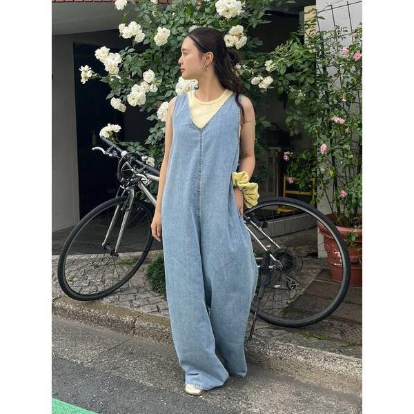 『タイムセール実施中』ZOZO問い合わせ番号:95254502ショップ:Ungrid，アングリッドブランド:Ungrid，アングリッド商品名:バックオープンデニムサロペットカテゴリ:オールインワン・サロペット>つなぎ/オールインワンブ...