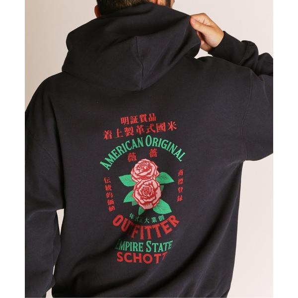 『セール実施中』ZOZO問い合わせ番号:95254576ショップ:SCHOTT，ショットブランド:schott，ショット商品名:Schott/ショット/ADVERTISEMENT ROSE HOODED SWEAT/アドバタイズメント ロー...